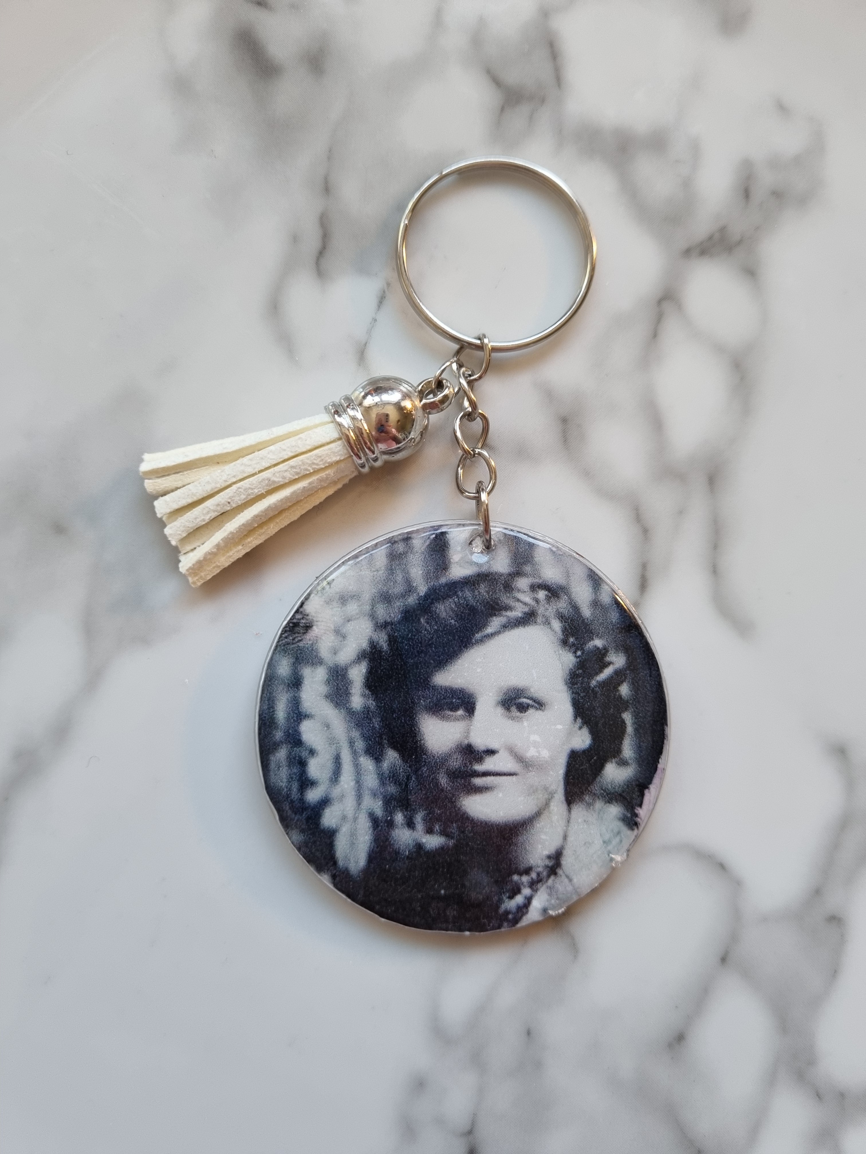 Personalized Photo Keyring – Double-Sided or Message on Back – Custom ...