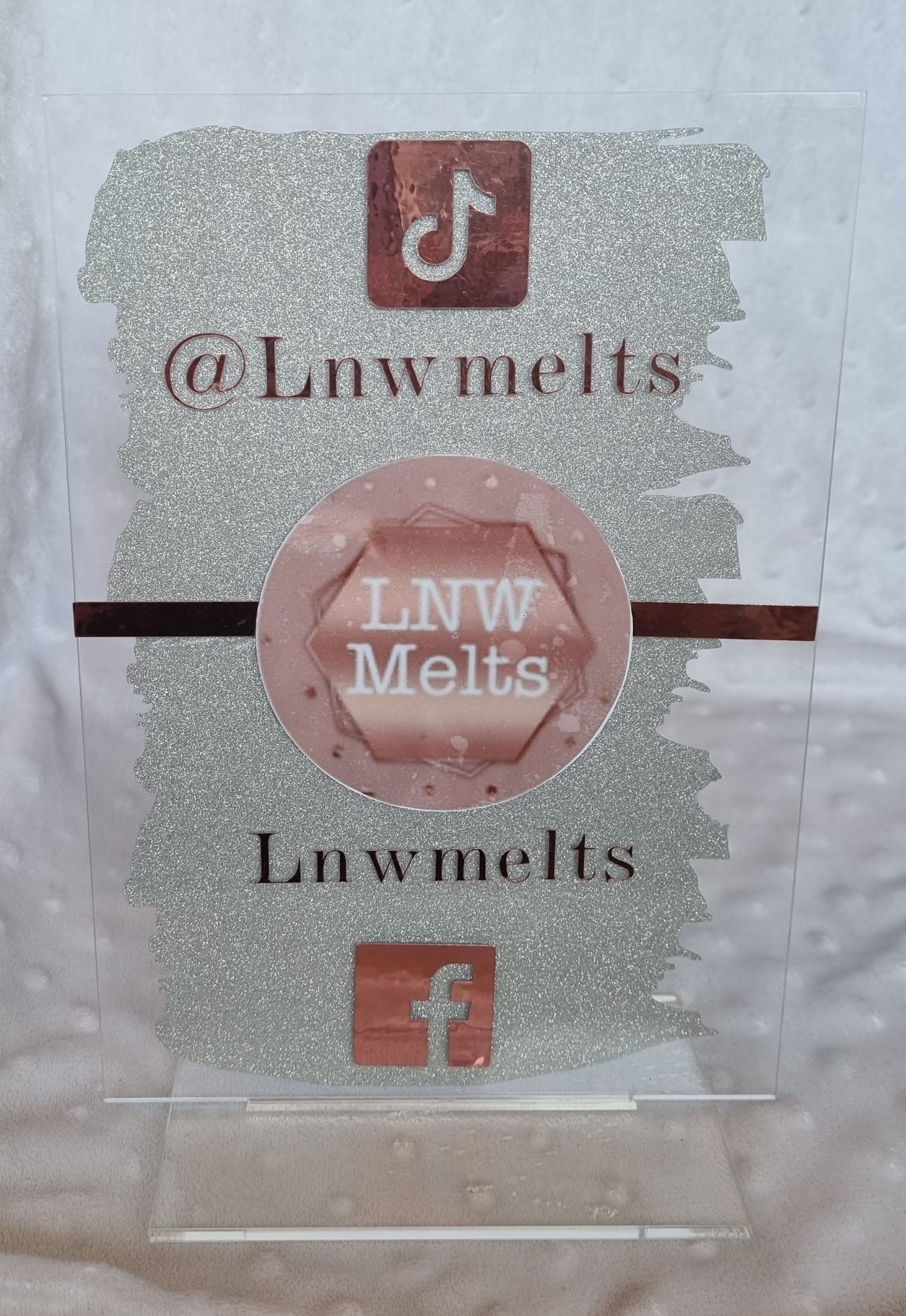 A5 social media acrylic sign, small business display , advertisement ...